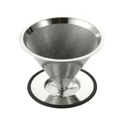 スペック* 製品サイズ(約/mm)：126×126×93* 重量(約/g)：100* 品質表示(材質/その他)：本体:18-8ステンレス、台座:18-8ステンレス、台座カバー:シリコン* 仕様/その他：4〜5杯用* 原産国：中国