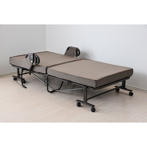 商品説明★ 立ち座りに便利な大きな取っ手付き★ 表面は凹凸のある高反発ウレタンフォーム仕様★ 背脚連動式の電動無段階リクライニングスペック* 本体寸法：幅99×奥202×高62cm、折り畳み時幅99×奥52～70×高115cm* 重量：4 ...