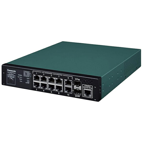商品説明★ 10/100/1000BASE-T×10ポート。SFP2ポート。動作環境温度0〜50℃。8ポート給電。最大給電電力124W。VLAN、リングプロトコル、SNMP、MSTP、ループ検知・遮断機能、ループヒストリー機能搭載。