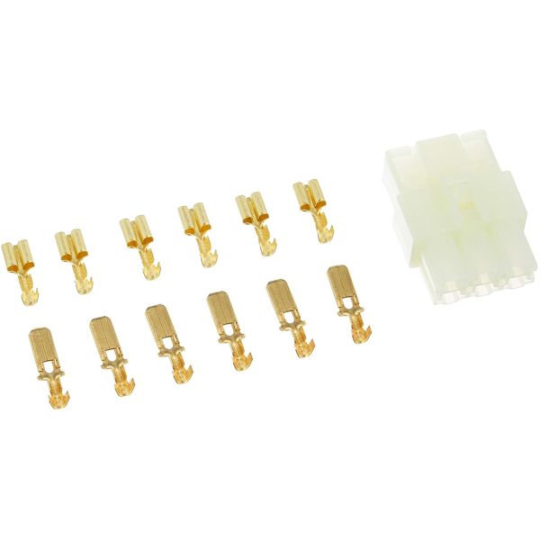 商品説明★ 用途電装部品の後付けや、純正品の補修の際に便利なコネクターセット[仕様]・250型6極・コネクターオス・メス1セット、端子オス・メス6セット・カプラー色:ナチュラル