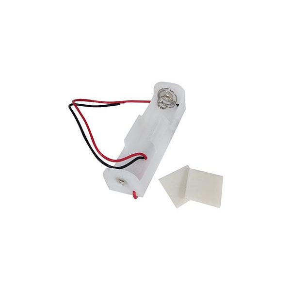商品説明★ 工作用の電池ケースです。スペック* 単3乾電池×1個用(電圧: 1.5V用)* 長さ140mmのリード線がついています。* 両面テープ2枚付き(15mm角)