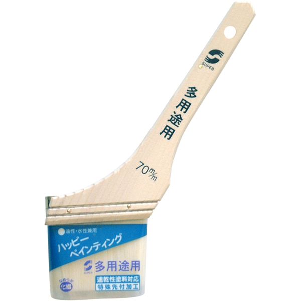 商品説明★ 化学繊維100%でなめらかな塗り感です。・あらゆる塗装シーンでご使用可能です。・コストパフォーマンスに優れた多用途タイプの刷毛です。スペック* 毛材: 化繊100% * 柄: 天然木* 巻線/ステンレス* 釘/スチール