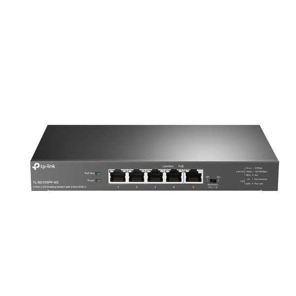 商品説明★ 5× 10 Mbps/100 Mbps/1 Gbps/2.5 Gbps RJ45 ports★ With four PoE++ ports transfers data and power on one single cable...