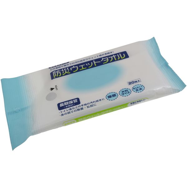 商品説明★ 特徴防災用備蓄品として長期保管が可能です。(未開封で製造より5年間)※サイズは200X300mm。★ 用途災害時で水道が使用出来ない時や、介護、アウトドアなど便利なウェットタオル。簡単除菌・汚れ拭き。災害時や屋外でのからだ拭きに...
