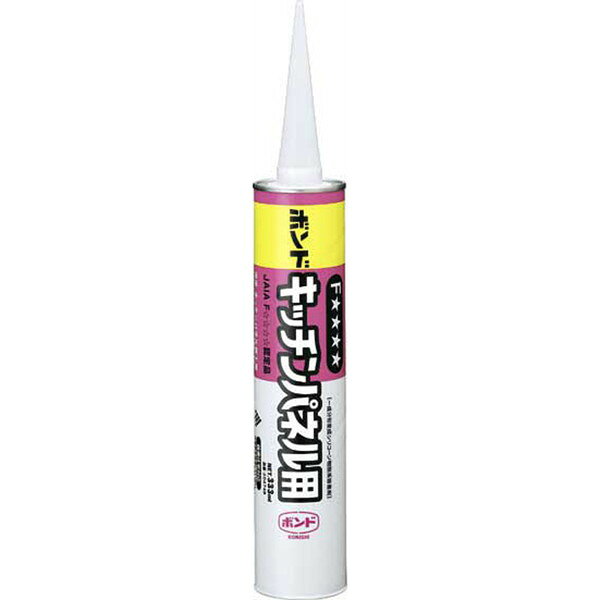 商品説明★ 健康住宅対応、弾力性、耐振性、耐熱、耐寒、簡単施工。★ キッチンパネル施工用専用接着剤。★ 衝撃や振動に対して割れやすい材料の接着。★ 熱膨張係数の異なる材料の接着。スペック* 成分：変成シリコーン樹脂系無溶剤形