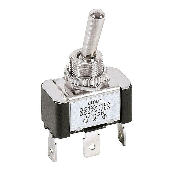商品説明★ 2つの電装品の切り替えにスペック* スイッチタイプ：ON・ON* 使用可能電力：DC12V/15ADC24V/7.5A* 取り付け穴径：φ12mm* 生産国：中国