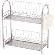 商品説明★ スムーズに食器の出し入れができるように、手前のフレームが低くなっています。★ 上段はお皿を立てて水切りできるように、一部が立体的なワイヤー構造になっています。★ 側面フレームにまな板を収納できるまな板ラックが付いており、まな板の...