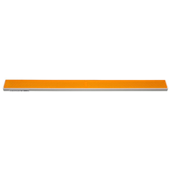 商品説明★ 精密プリズムレンズ金型使用の、再帰性反射板スペック* 樹脂：光学用メタクリル樹脂(PMMA)* カラー：オレンジ* 商品サイズ×横(mm)238×縦(mm)18×厚み(mm)7* 材質：反射部/耐熱アクリル樹脂、土台部/ABS樹脂