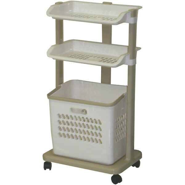 商品説明★ 上段部分は、小物収納に最適。下段には、取り外しができる深型バスケット付き。★ 移動もラクラク便利なキャスター付き。スペック* 素材：ポリプロピレン* 原産国：日本* 商品サイズ：幅45×奥行32×高さ86.3cm* 重量：2.83kg