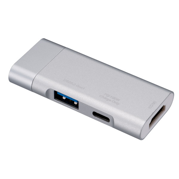 商品説明★ PCのType-Cポートに周辺機器を一括接続できるUSB ドッキングステーション。★ HDMIで外部モニターに接続できます。★ USB3.2Gen1のAポートx1を増やすことができます。★ Type-CポートはPD充電専用。本製...