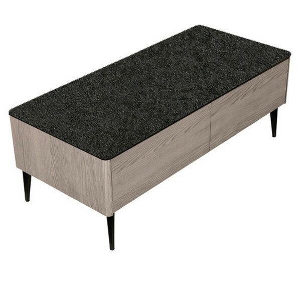 商品説明★ 焼き物の重厚な質感があり、深みのあるモダンな色合いエボニーブラックセラミック天板。★ すっきりした脚部空間は16センチ高さのスチール脚仕様。★ 引き出しはスムーズに奥まで引き出せるフルスライドレール。★ 背面オープン収納。★ 角...