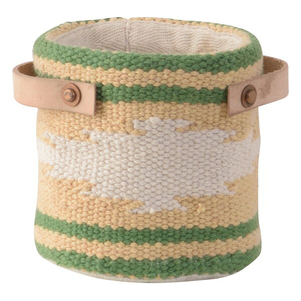 スペック* サイズ(cm)：約W10×D10×H10* 材質：コットン 本革* 製造国：インド