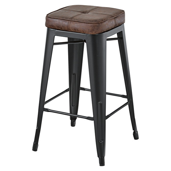 スペック* サイズ(cm)：W41×D41×H70* 材質：スチール(粉体塗装) ソフトレザー* 耐荷重：80kg* 機能：スタッキング可* 製造国：中国