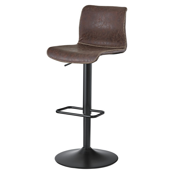 スペック* サイズ(cm)：W43×D48×H86-107×SH57-78* 材質：スチール(粉体塗装) ソフトレザー* お客様組立品* 耐荷重：80kg* 機能：回転式 昇降機能* 製造国：中国