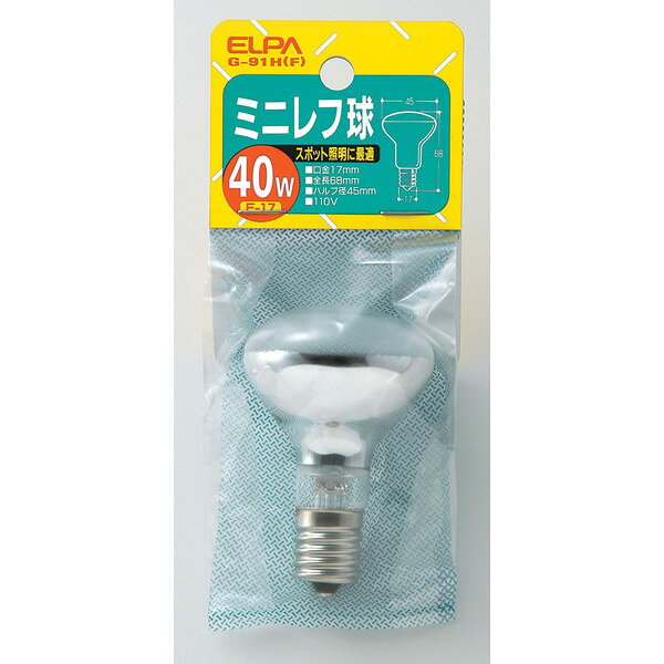 商品説明★ ミニレフ球★ 室内装飾照明、店舗ディスプレイなどに適しています。★ 小型タイプの反射形電球。スポットライトやスタンド、ディスプレイに適しています。スペック* 定格…・電圧: 110V・消費電力: 40W・寿命: 約1000時間*...