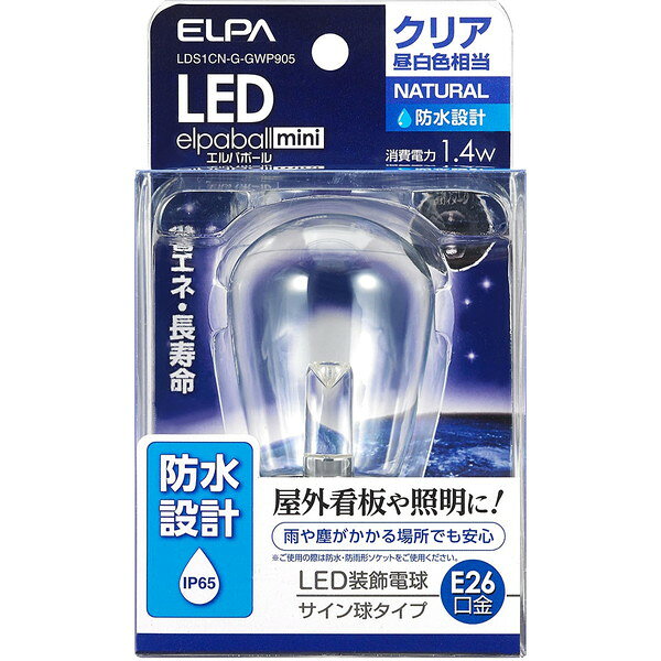商品説明★ 光源にはLEDを使用しているので、消費電力が少ない省エネタイプ★ 屋内・屋外兼用スペック* 推奨使用環境温度: 0度〜40度* サイズ(mm): 全長86×外径45* 質量(g): 34* 口金: E26* 定格入力電流(A):...