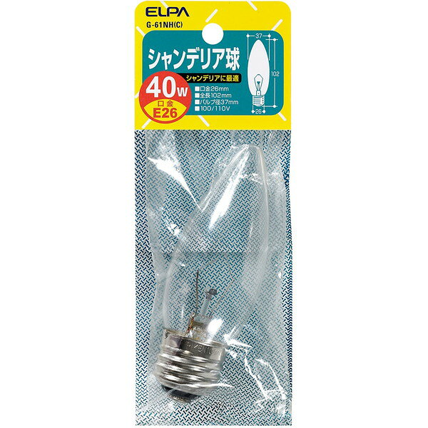 商品説明★ シャンデリアなどの装飾照明に適しています。★ ガラス球の形状がローソクの炎形の電球。シャンデリア器具にはもちろん、電球の形やフィラメントの輝きを見せるブラケット、ペンダントにも使用できます。スペック* 定格…・電圧: 100/1...