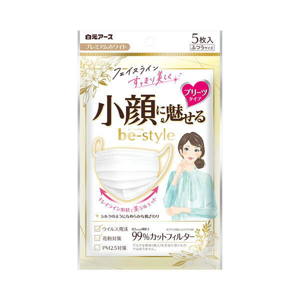 商品説明★ フェイスラインをすっきり美しく、小顔に魅せる女性用のマスクです。★ 上から広がるプリーツですっきりプリーツトップの位置が高いのですっとした鼻筋を演出。プリーツがもたつかないので、すっきりとした横顔に。★ 縦プリーツ&引き上げタッ...