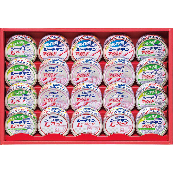商品説明★ 素材や製法によって、さまざまなおいしさが楽しめるシーチキンの詰合せです。スペック* サイズ：40.1×27.2×6.8* 重量：2.3kg* オイル不使用シーチキンマイルド70g×4、オイル不使用シーチキンLフレーク70g×4、...