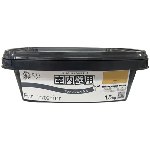 商品説明★ 室内のビニールかべ紙、各種ボード、木部、コンクリートなどに使用できる「水性つやなし室内壁用塗料」です。かべ紙の上からそのまま塗れます。ハケ目が目立たない落ち着いたつやの仕上がりです。ほとんど臭いがなく、室内でも安全に使用すること...