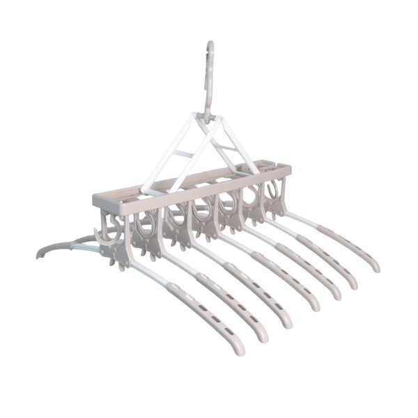 商品説明★ 楽々干せて取り入れ簡単な伸縮タイプ!くすみカラーがおしゃれなのびのび7連ハンガー。★ 折りたたみ式のハンガーなのでTシャツなどの首元から差し込め、伸ばさずに簡単に干せます。★ 取り入れもつまみをつまめばワンタッチで取り込めます。...