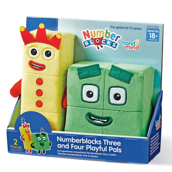 商品説明★ イギリスBBC運営の幼児向け専門チャンネルで大人気の番組「ナンバーブロックス (NumberBlocks)」の可愛いキャラクター「Three」と「Four」仲良しな2人がモフモフ触感のぬいぐるみになってやってきた!Threeのス...