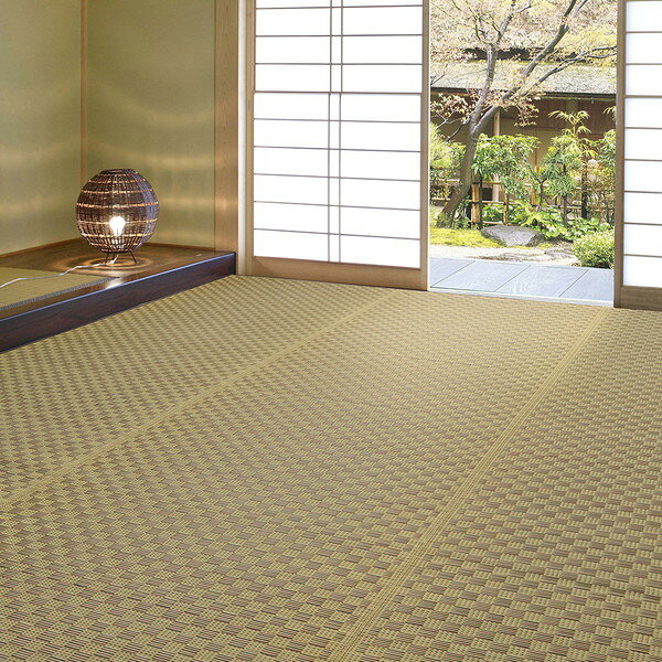 商品説明★ 濃いめの染めい草を使った和モダンでおしゃれな、市松柄のい草カーペット。「若月シリーズ」は、お部屋のラグとしてや、畳を保護する上敷きとしてなどの豊富なサイズバリエーションに、用途にあわせて裏地の有無もお選びいただけます。こちらの裏...