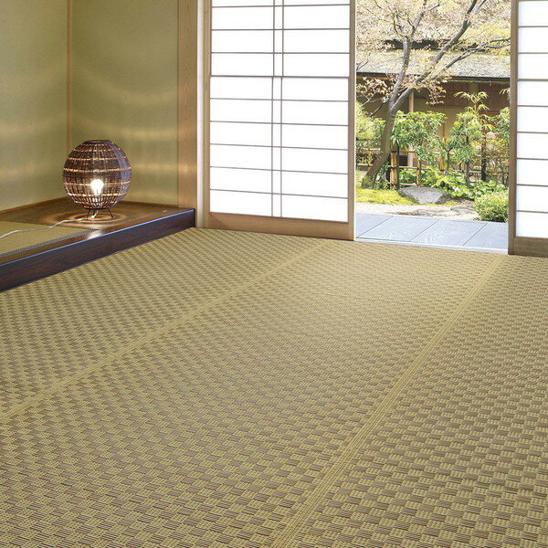商品説明★ 濃いめの染めい草を使った和モダンでおしゃれな、市松柄のい草カーペット。「若月シリーズ」は、お部屋のラグとしてや、畳を保護する上敷きとしてなどの豊富なサイズバリエーションに、用途にあわせて裏地の有無もお選びいただけます。こちらの裏...