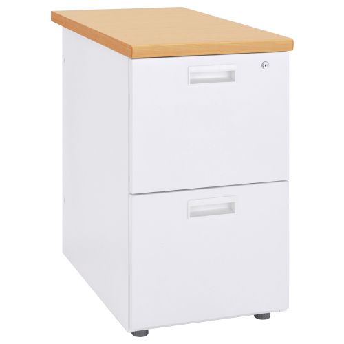 商品説明★ デスクと同じ高さなので収納だけでなく作業スペースの拡張としても優秀です。★ 書類や備品がたっぷり収納できる2段引出し付き。★ 1つの鍵で袖引出し全段のロックが可能書類の管理も暗視です。★ 引出用仕切り板付き。※御注文の際は必ずお...