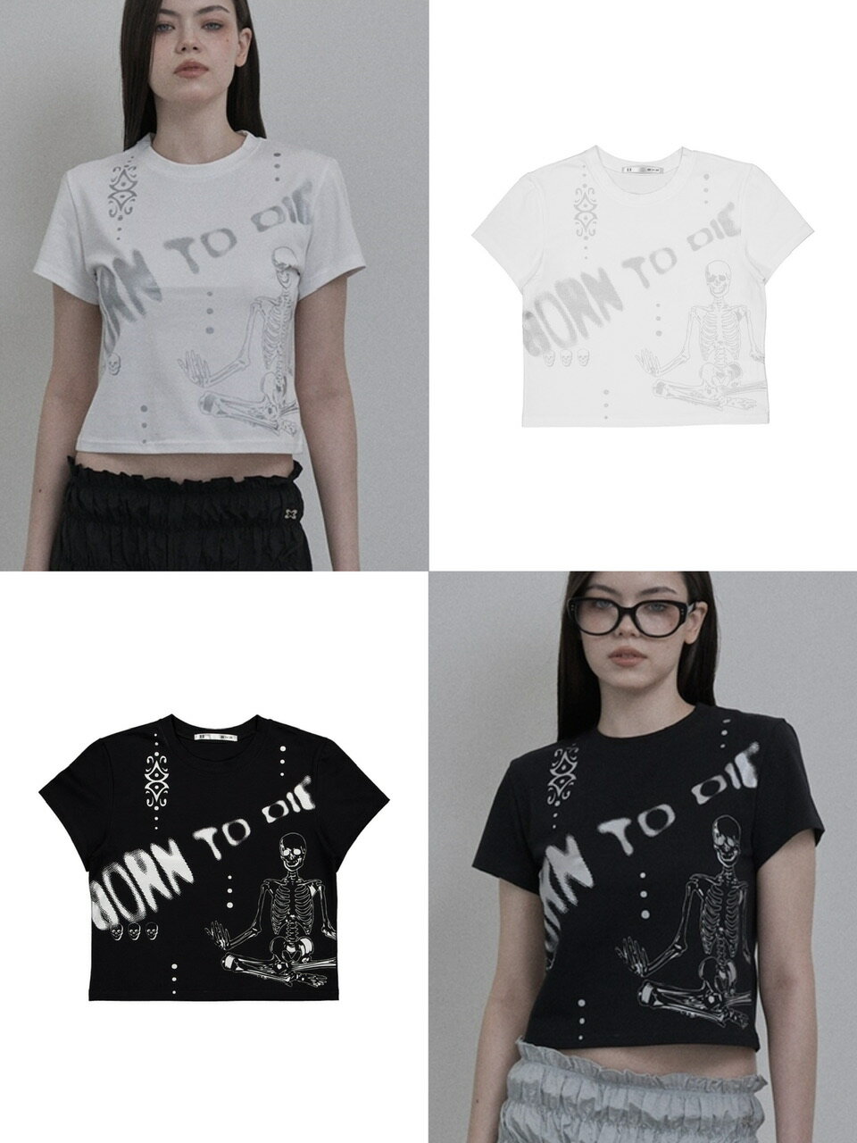 ♢サイズ フリー ♢平置き採寸(cm) 肩幅：39 身幅：43.5 着丈：49 袖丈：16 ♢カラー ホワイト ブラック ♢素材 コットン95% スパン5% ♢着用モデル身長 17...