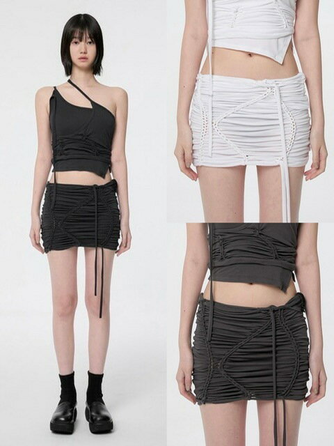 ♢サイズ フリー ♢平置き採寸(cm) ウエスト：31 ヒップ：35 総丈：31 裾幅：35 ♢カラー ホワイト チャコール ブラック ♢素材 モダール44% コットン51% スパン5% &#...