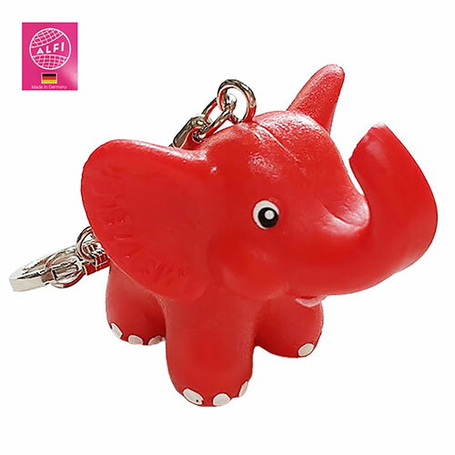 自慢の鼻を天高く持ち上げて、にっこり笑っているゾウのキーチェーンです。 鍵やバッグにつけるのはもちろん、置いておくだけでも素敵な逸品です。 フォルムがとってもかわいいです。 ALFI社は昔からの変わらぬ金型でフィギュアを作っており、 人の手...