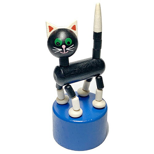 チェコ共和国 『DETOA社』の伝統的な木製玩具です。 台座を下から押すと内部に通った糸のテンションがゆるみ、 フィギアがクニャリと動き離すとポップアップするノスタルジックなギミックが特徴です。 ■高さ：約125mm ■台座サイズ：約50X...