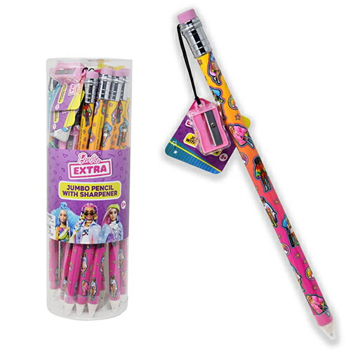 バービーのジャンボペンシル & シャープナーは、アメリカからの輸入品で、文房具好きの心をくすぐるアイテムです。 大きくて長いこの鉛筆は、かわいいバービーのキャラクターデザインが施されており、使うたびに楽しい気分にさせてくれます。 消しゴムと...