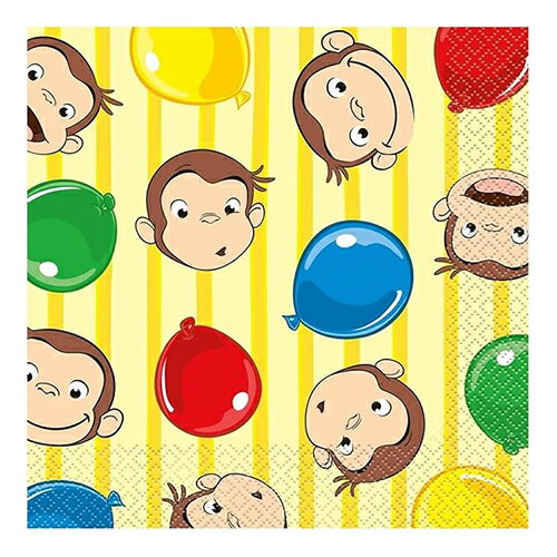 おさるのジョージのペーパーナプキンは、パーティーを一層楽しくするアイテムです！ ジョージのカラフルでかわいいデザインが、テーブルを華やかに彩ります。 誕生日会やハロウィン、クリスマスなどのパーティー装飾にぴったりで、ゲストも思わず笑顔に。 ...