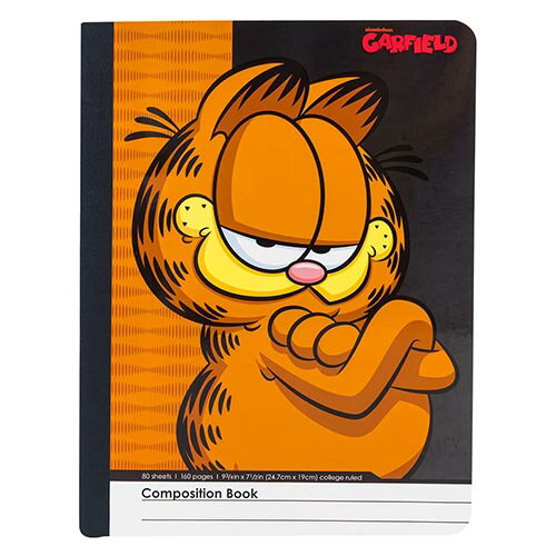 ガーフィールドのコンポジションブックは、勉強や仕事を楽しくしてくれるアイテムです！ アメリカからの輸入で、アメリカの学校や職場でよく使われる定番のノート。 日本で一般的な大学ノート（セミB5：252×179mm ) より縦がやや短く、横幅が...