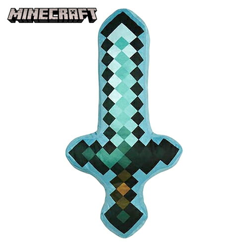 マインクラフトのダイカットクッションです。 ダイヤモンドの剣がモチーフになっています。 モンスターと戦うときには装備しておきたいダイヤの剣。 ダイカットになっていてかっこいい。 インテリアにおすすめです。 ●サイズ：約H620×W310×D...