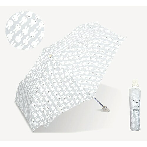 ミッフィーのお顔が持ち手部分についた折り畳み傘です。 ミッフィーのお顔の総柄がキュートです。 半透明の収納袋もかわいいです♪ 軽量で、持ち運びも便利。 雨の日も楽しくなりそうな折り畳み傘ですよ。 ●仕様：耐風 ●開閉方法：手開き（安全ろくろ...