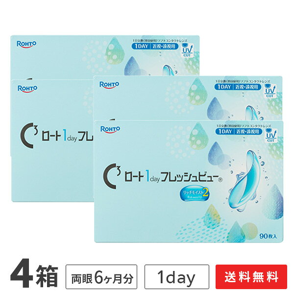ロート1dayフレッシュビュー® リッチモイスト2／90枚入り 製品名 ワンデー フレッシュビュー N レンズタイプ 1日使い捨て 入数 1箱90枚入り BC（ベースカーブ） 8.6mm DIA（レンズ直径） 14.2mm 含水率 58% ...