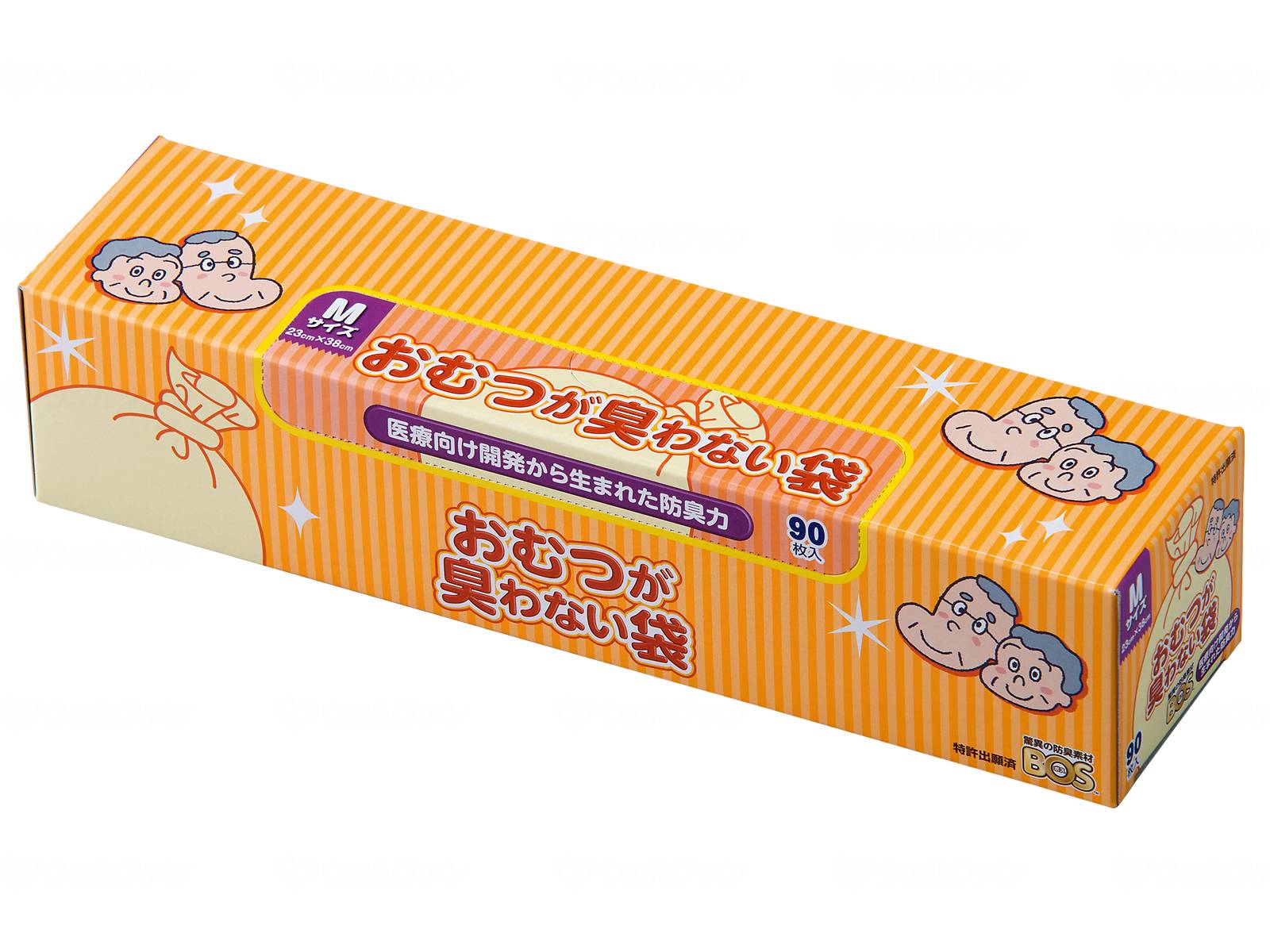 驚異的な防臭力を持った高機能素材 ○医療向け開発から生まれた驚異の防臭袋です。臭いのストレスを大幅に減らします。 材質・原材料 素材：ポリエチレン、他 規格詳細 ○1箱/90枚入 ○袋サイズ：23×38cm ○マチなし ○目安：尿取りパッド...