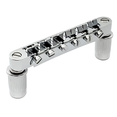レスポールやエピフォンスタイルのギターに適合亜鉛合金製ABR-1スタイル、11mmナローサイズ。ストリング間隔：52mm、ポスト間隔：73.4mm2本のスタッドが付属パッケージ内容:1個Musiclily クローム Tune-o-Matic...