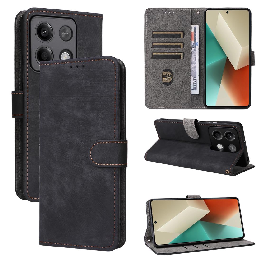 【対応機種】Redmi Note 13 Pro 5G 専用設計 手帳型 ケース。【上質な素材 全面保護】：外部は上質な素材を採用しており、放熱性が良く、傷や埃を防ぐことができます，インナーケースは柔らかなTPUを採用しており、スマホ本体けに...