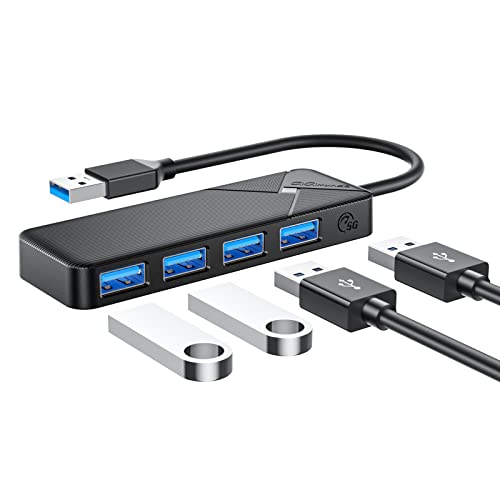【2023新登場5GBPSハブ】USB3.0の高速転送ハブを4ポート搭載し、 最大5GBPSのデータ転送速度によりHD動画も素早く転送可能。USBポートの少ない機器でも、マウス、キーボード、ウェブカメラ、USBメモリ、HDD、プリンター、U...