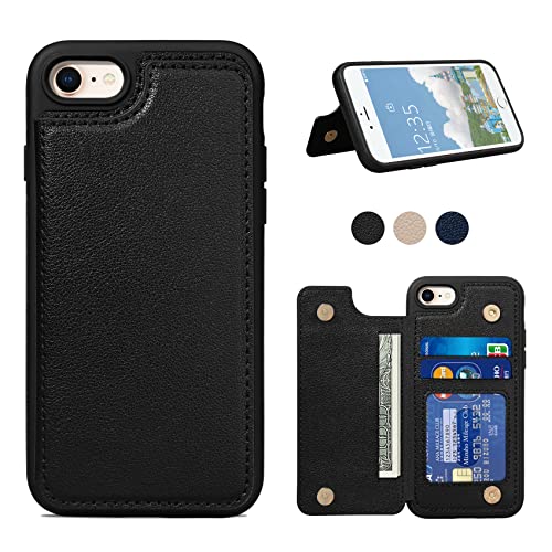【対応機種】iPhone8/iPhone7/iPhoneSE2/SE3 4.7inch 保護フィルムをご使用の際は、干渉が起こらないので、ご心配なくお使いくださいませ。【便利性を極めた背面手帳型ケース】手帳型の収納性とスマホケースの便利性を...