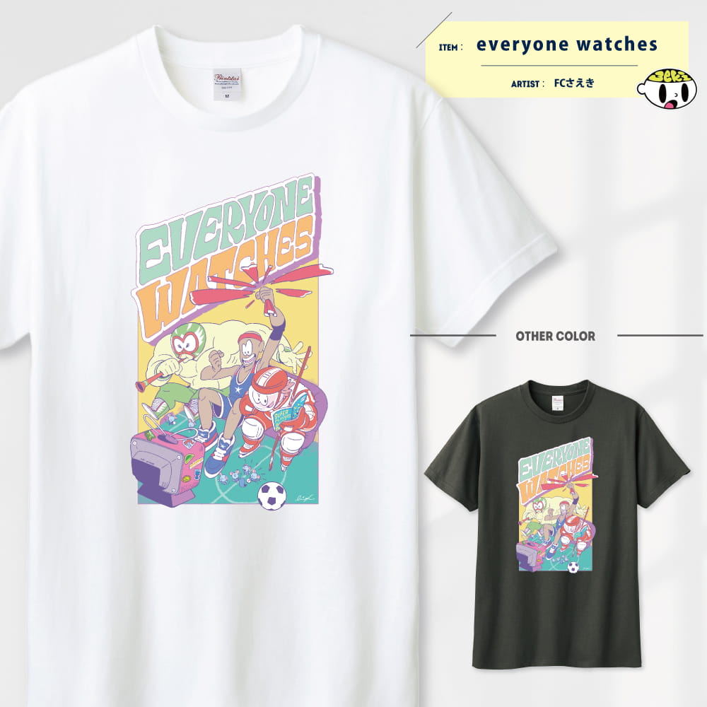 商品詳細 2026 サッカーシリーズ！！第一弾！！ ”everyone watches” = ”誰もが見守る” という名のこのTシャツは メキシコ(ルチャリブレ)、アメリカ(バスケットボール)、カナダ(アイスホッケー)とネズミたちが熱中して...