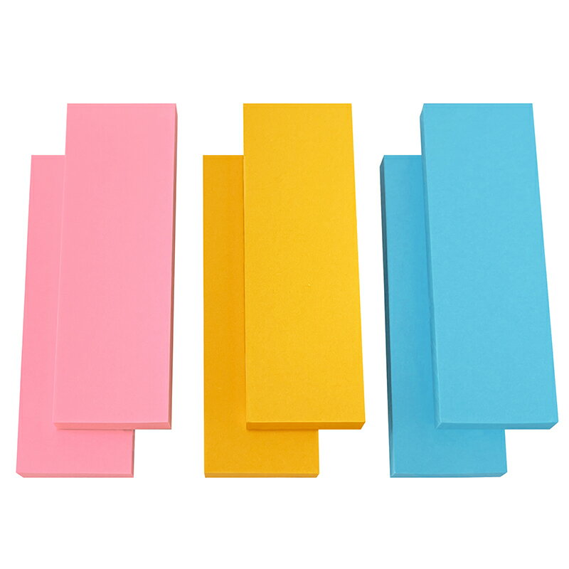 商品情報サイズ25x75mmシート数1パック：50枚x6冊10パック：50枚x60冊カラーピンク・イエロー・ブルー材質紙info notes ふせん紙『ラベルメモ 25x75mm(3色セット)』【FSC®認証製品】ほぼ全面超普通粘着付箋紙　...