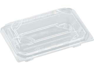 揚物などのお惣菜、フルーツなどに最適な透明の容器です。側面嵌合タイプのフードパック。※サイズ表記は、蓋を閉じたときの外寸です。高さは、本体＋蓋の合計になります。サイズ：148×100×43(本体高さ26+蓋高さ17)mm材質：エコAPET重...