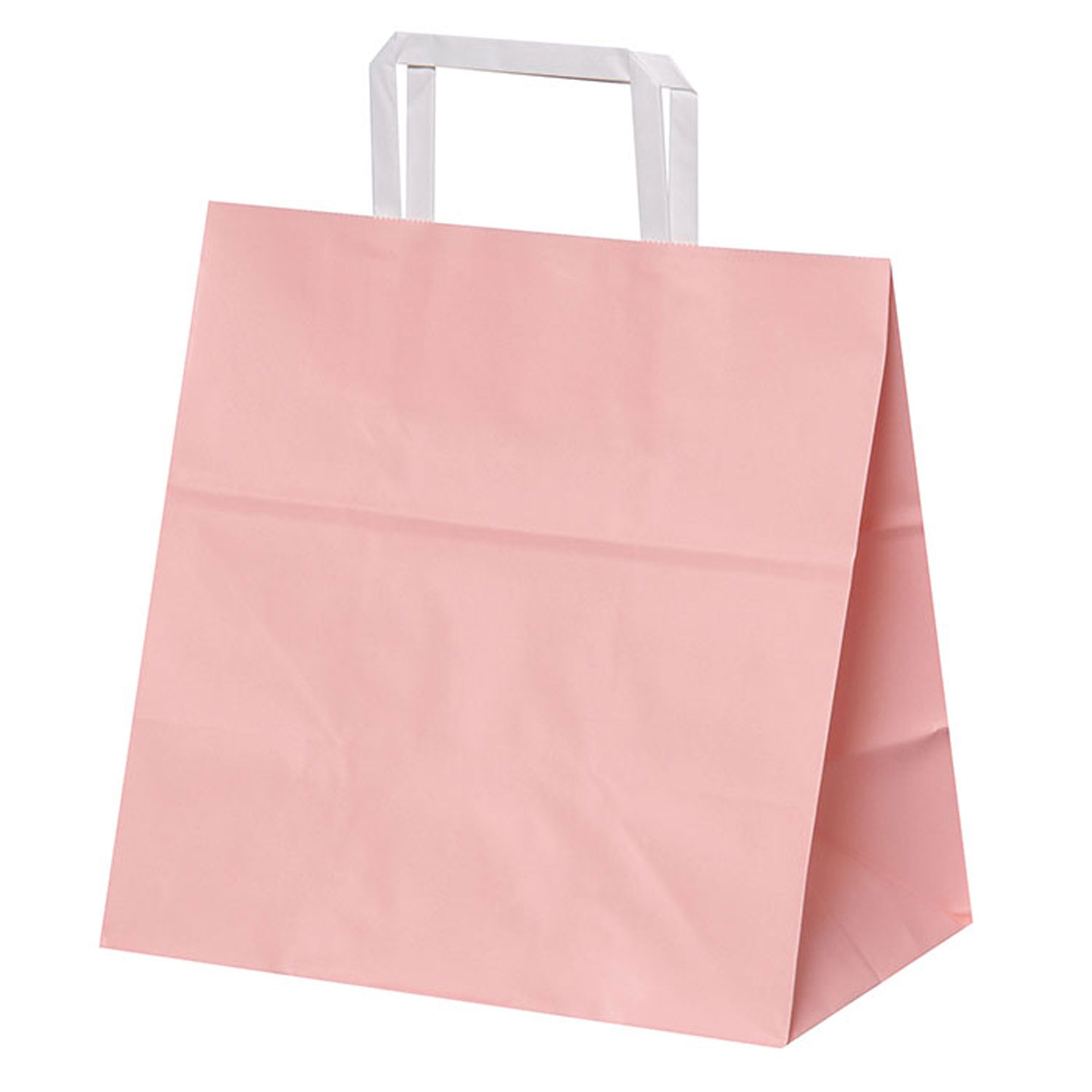 テイクアウトで大好評なサイズ。ピンクーのストライプ柄が上品で高級感のある手提げ袋。サイズ：260×160×260mm材質：片艶晒クラフト100g重量：34.5g商品コード00692546メーカー名パックタケヤマ重量34.50g関連商品(ケー...