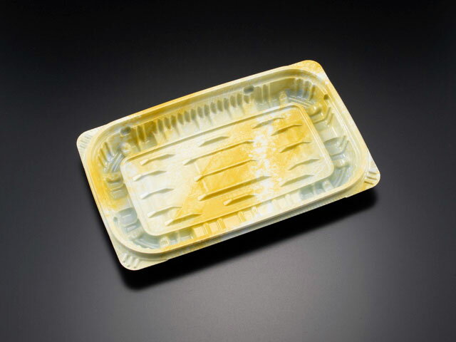 ラベルが貼りやすく、液漏れしにくいお惣菜容器。暖かさと旨味を演出するイエロー柄。本体のみ、蓋は別売りです。サイズ：180×114×21mm材質：バイオマスプラ重量：8.5g容量：260ml商品コード00316273メーカー名リスパックサイズ...