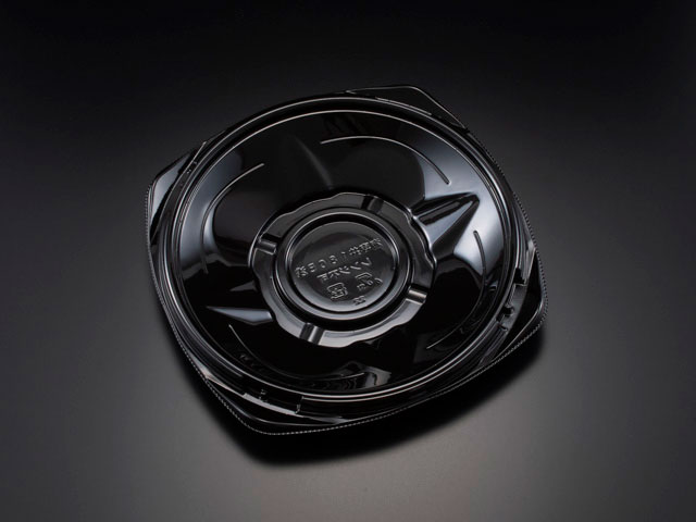 海鮮丼が映える、専用容器。角丸形状で売場のデッドスペースを削減。汎用性No.1の黒色。サイズ：180×180×28mm材質：バイオマスプラ重量：15g商品コード00316300メーカー名リスパックサイズ180×180×28mm材質バイオマス...